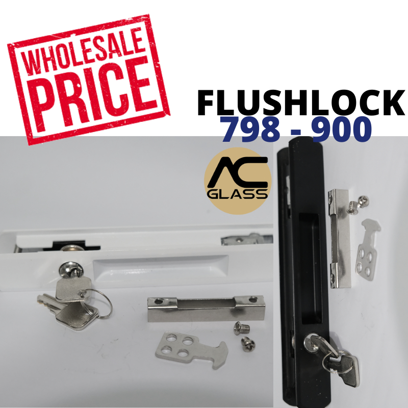 AC GLASS: FLUSH LOCK #12-13 for 900 Series with keys(798 Series ...