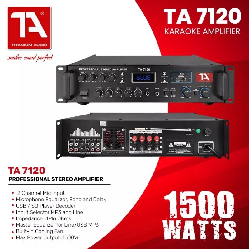 Titanium Audio Professional Amplifier TA-7120 | Shopee Philippines