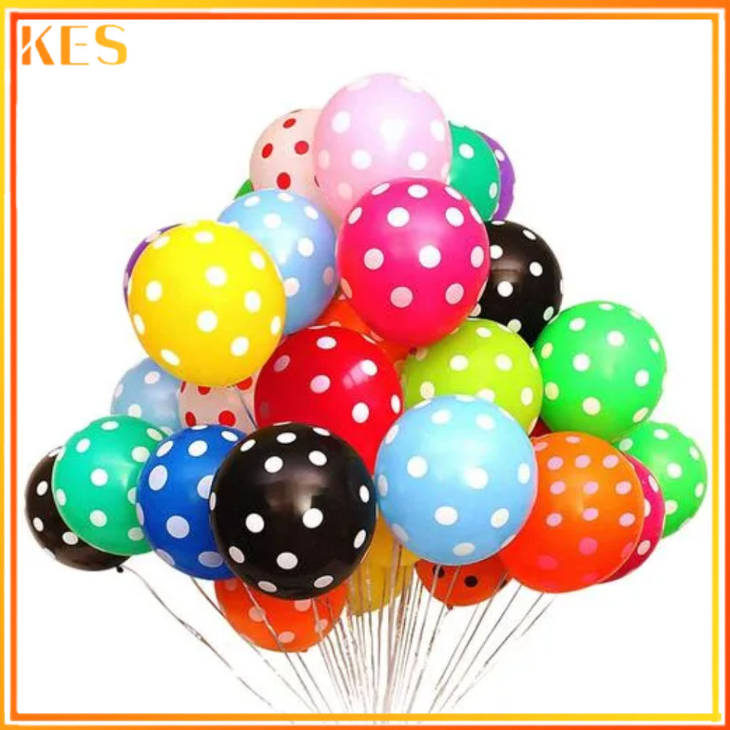 Latex Polka Dot Balloons 12 Inches 25pcs Assorted Candy Colored Party ...