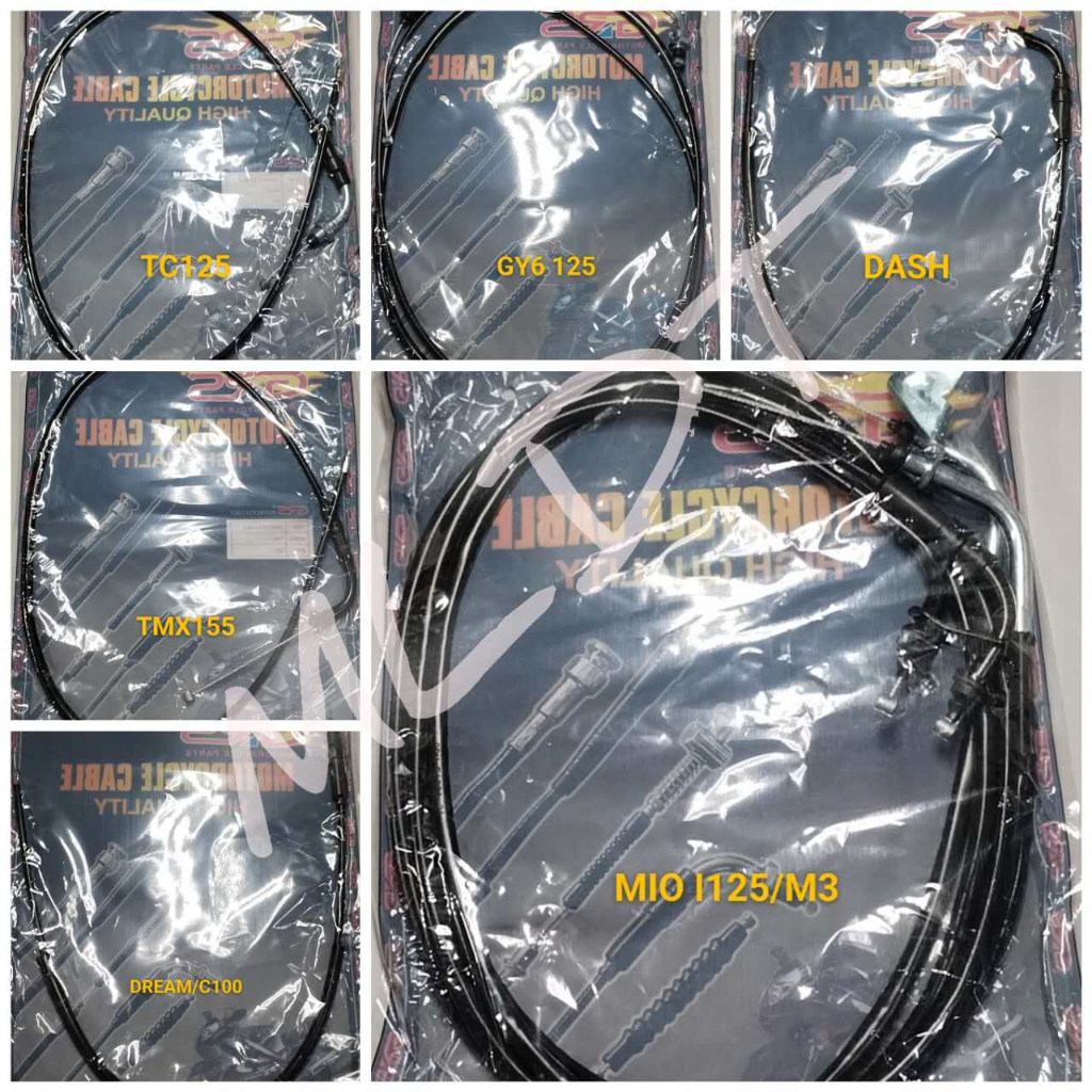 THROTTLE CABLE FOR GY6 125/TMX155/DASH/C100/DREAM/TC125/MIO I125/M3 ...