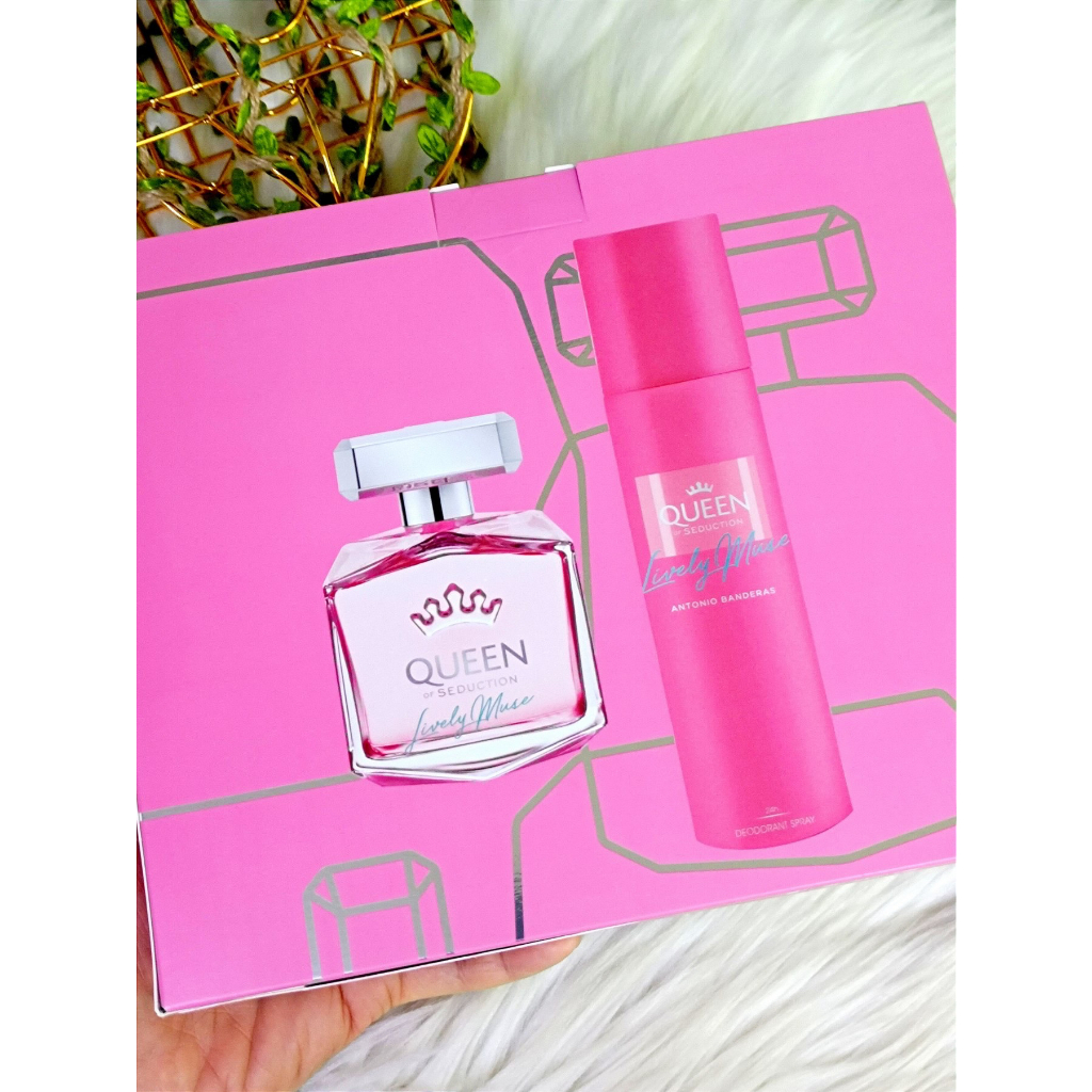 Antonio Banderas Queen of Seduction Lively Muse Setx2 80ml Edt + 150ml ...