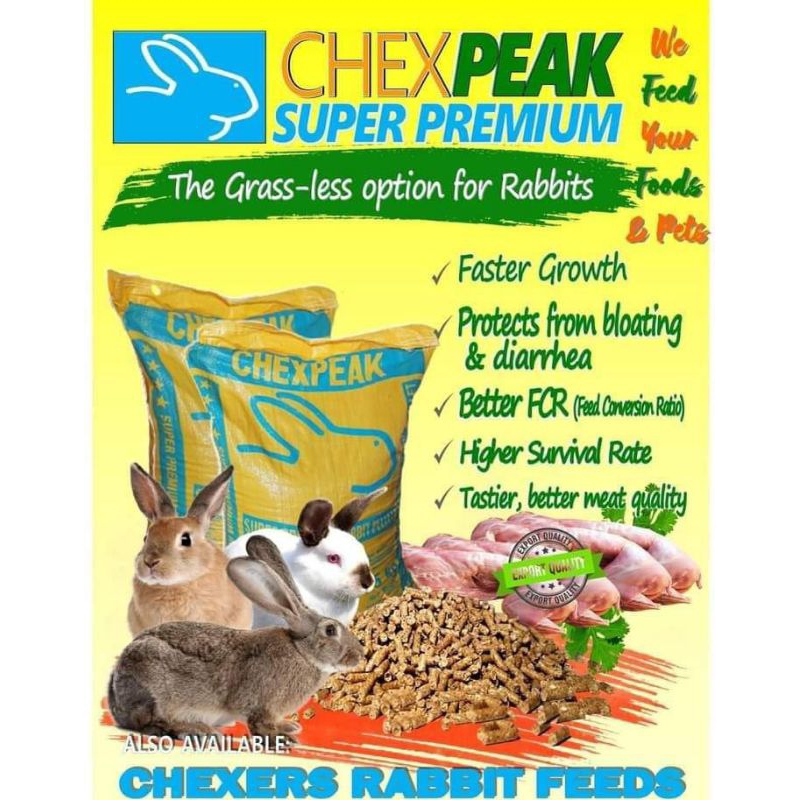 Rabbit food premium chexpeak 25kg/ 1sacks | Shopee Philippines