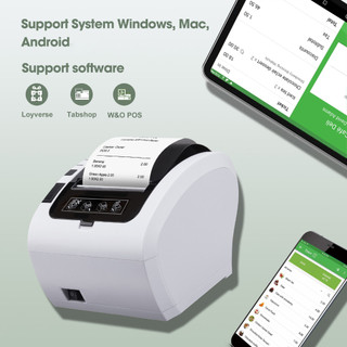 POS Printer Thermal Cash Receipt Printer Bluetooth Thermal Printer 80mm ...