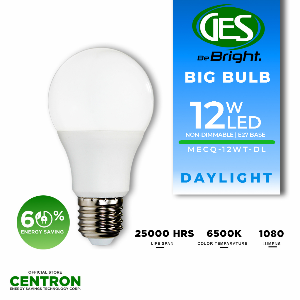 GES LED MECQ 12 WATTS E27 BULB | Shopee Philippines