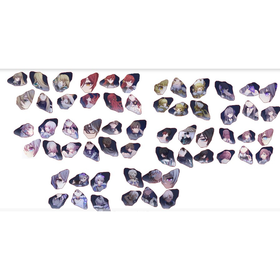 6pcs/set Honkai Star Rail Eidolon Waterproof Sticker Vol 1 (Matte ...