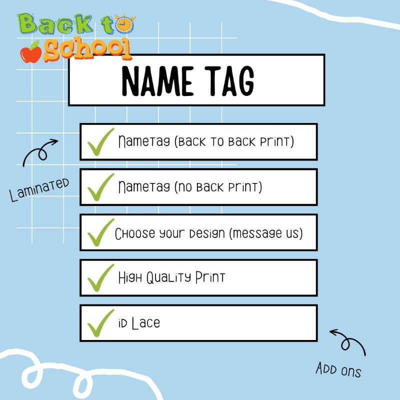 Customized Laminated Name Tag/Plate | Shopee Philippines