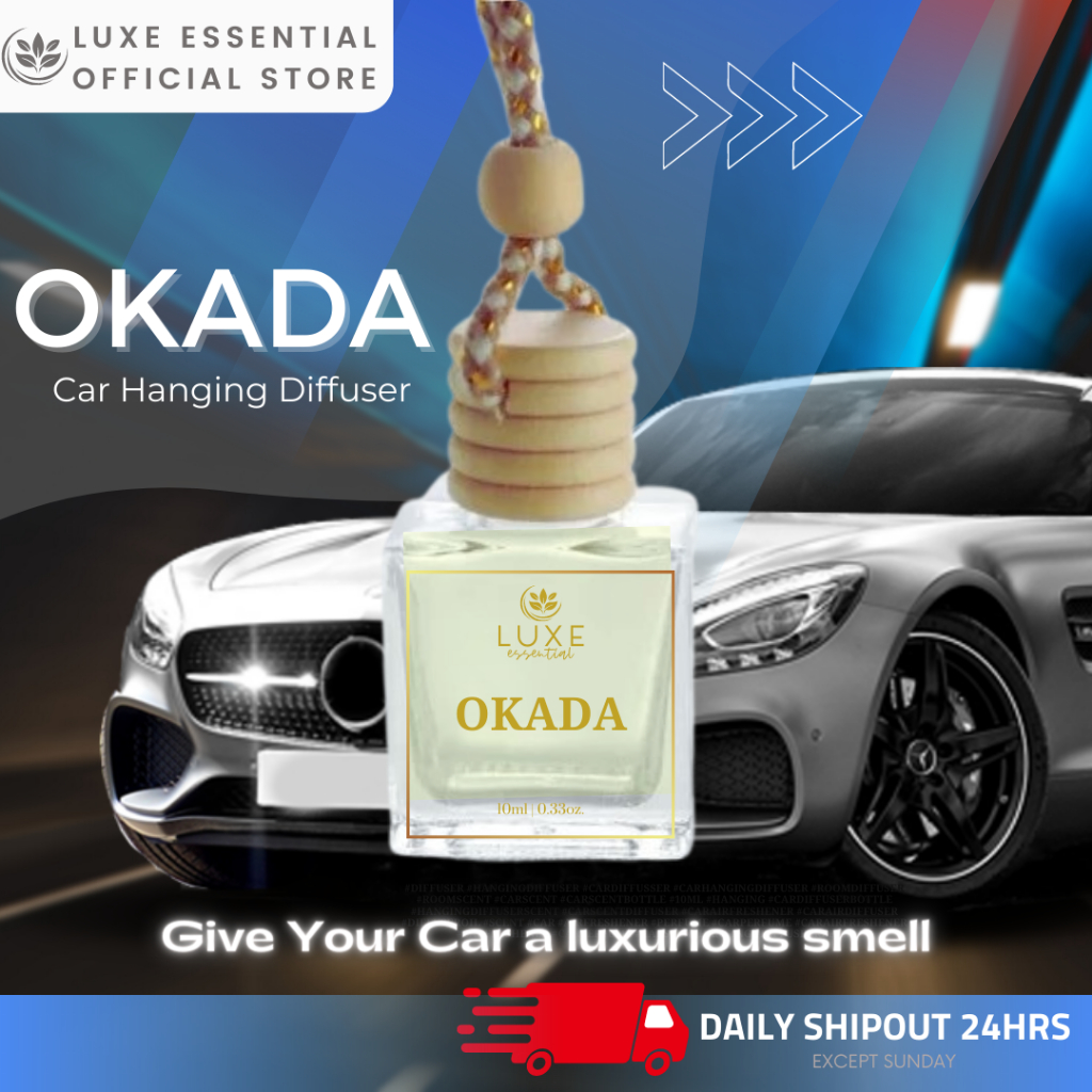 Okada scent Hanging Diffuser Car Diffuser Odor Eliminator Car Freshener ...