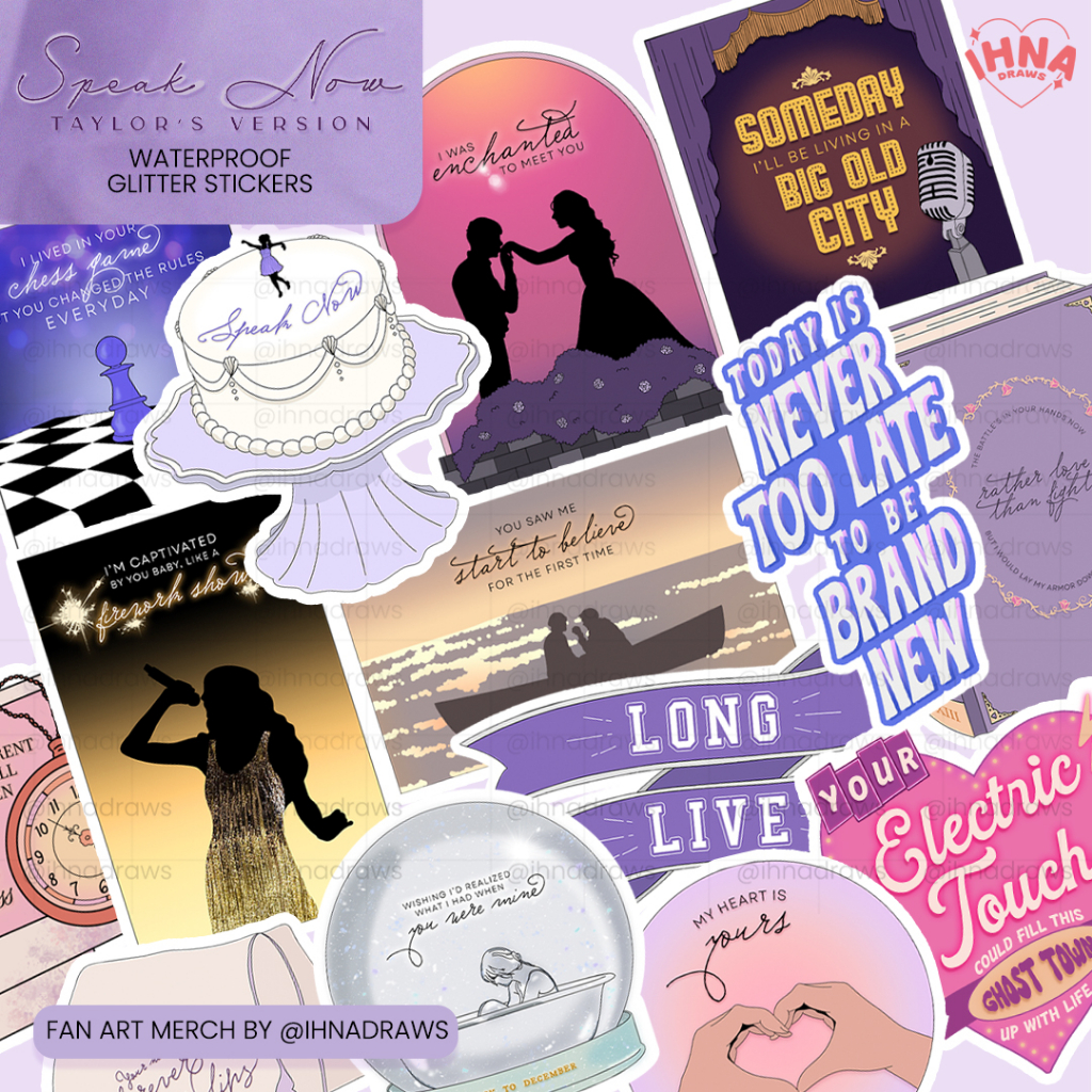 Speak Now (Taylor's Version) Vinyl Stickers Fan Art Taylor Swift ...