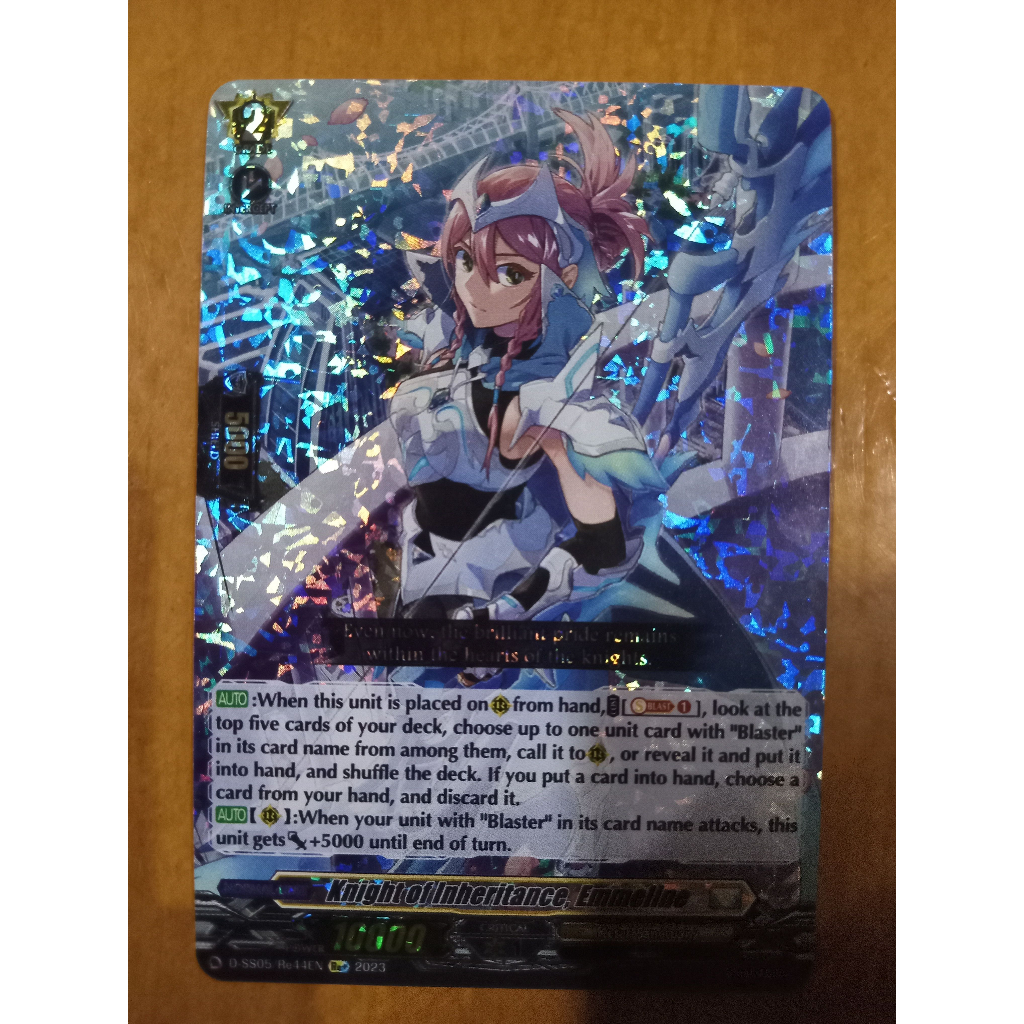 CFV Knight of Inheritance, Emmeline Re+ D-SS05 RR D-SS12 Cardfight Vanguard English Keter ...
