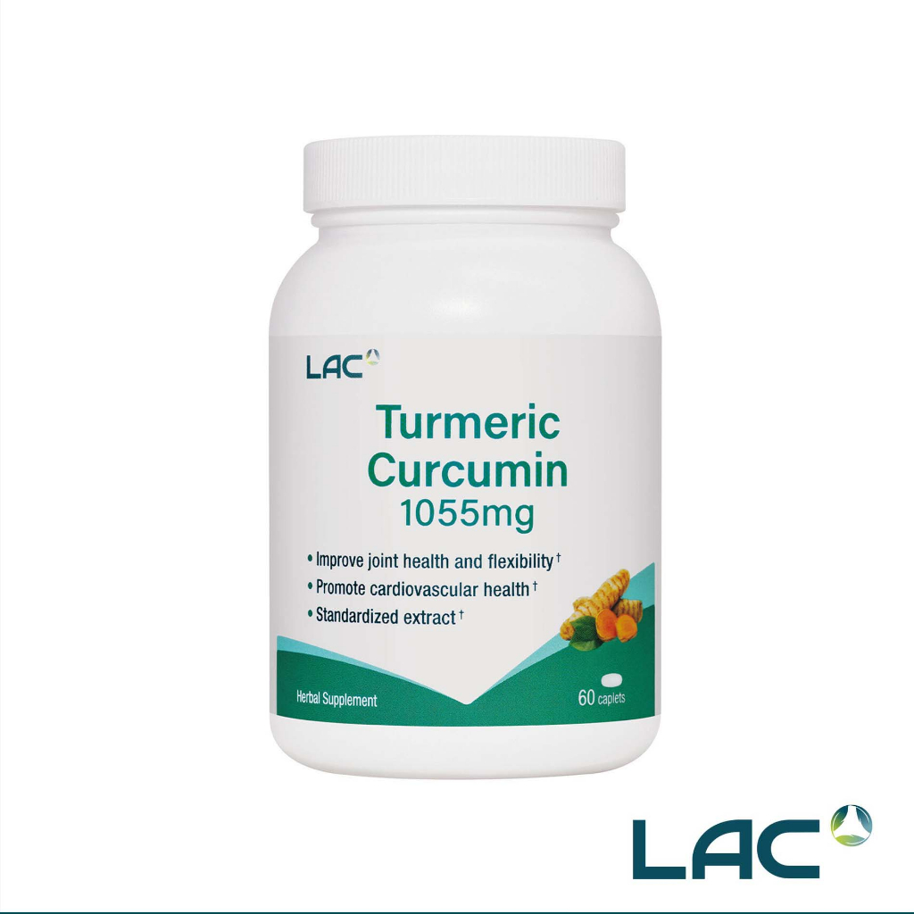 LAC Turmeric Curcumin 1055mg 60 caplets (Consume within September 2025 ...
