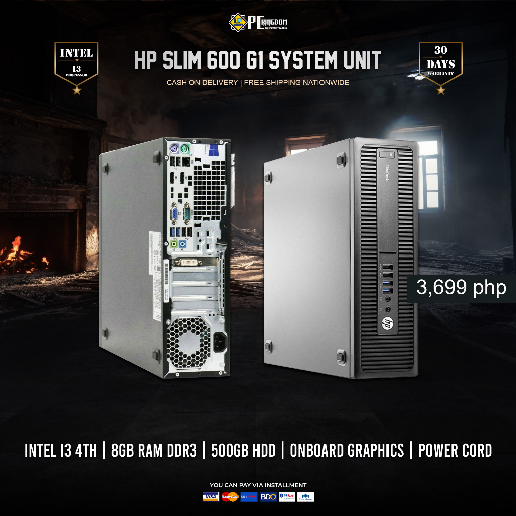 System unit HP SLIM 600 G1 i3/i5 4th gen 8gb ram 500gb hdd with ...