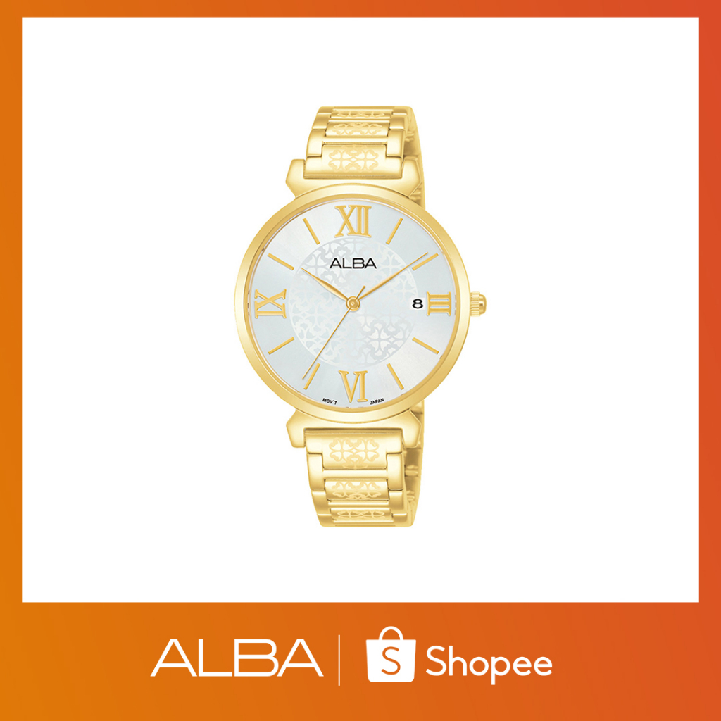 ALBA Philippines Fashion Silver White Dial Gold Stainless Steel ...