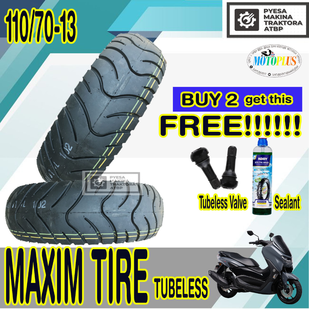 Tubeless Tire 110/70-13 For Yamaha NMAX Tire for Front and Rear with ...