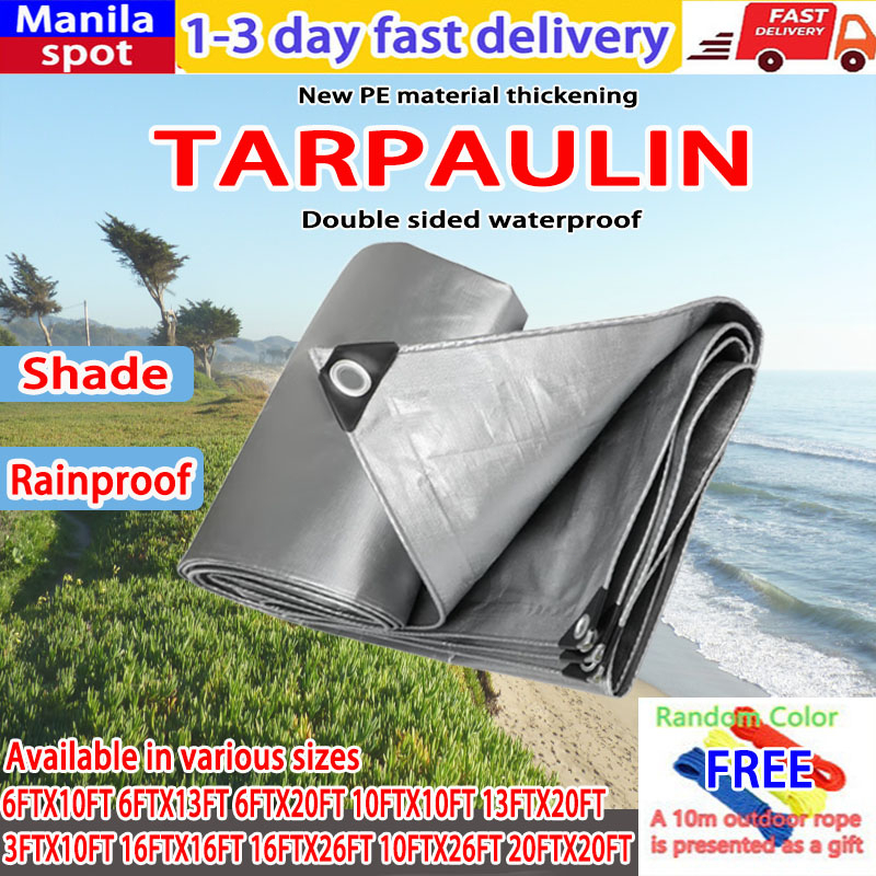 Tarpaulin canvas Lona Trapal Waterproof makapal tolda Roof shade rain ...
