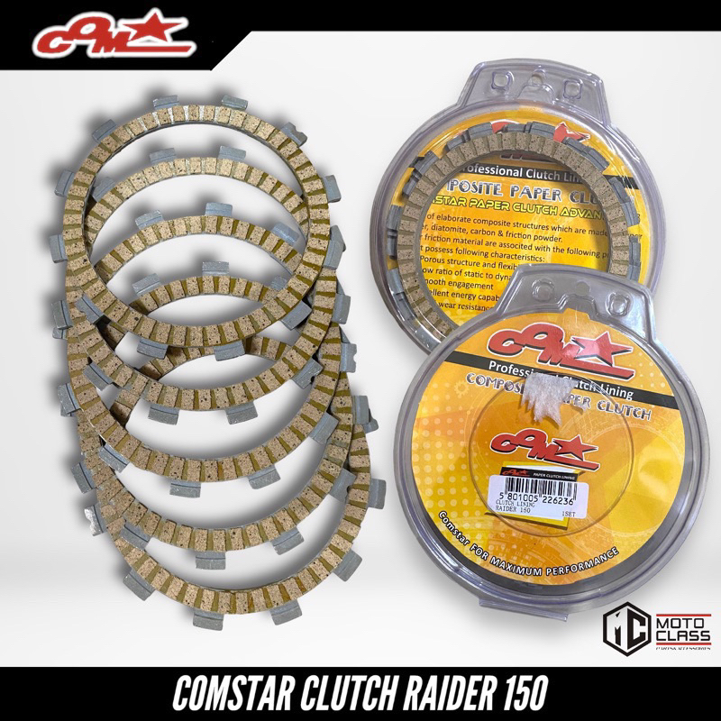 COMSTAR CLUTCH LINING RAIDER 150 5pcs (8850) | Shopee Philippines