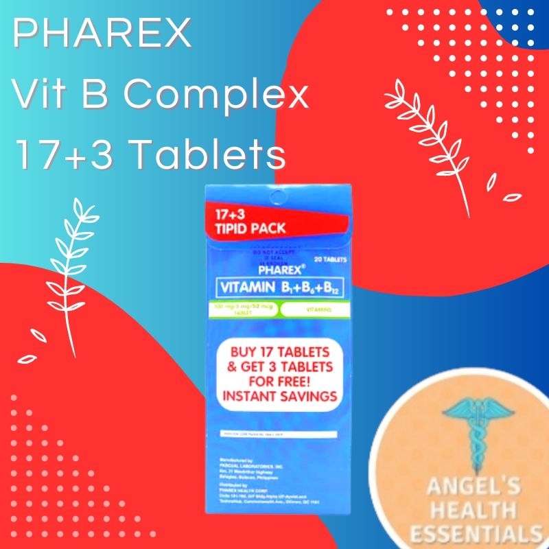 TIPID PACK Pharex Vit B Conplex 17+3 Promo Pack | Shopee Philippines