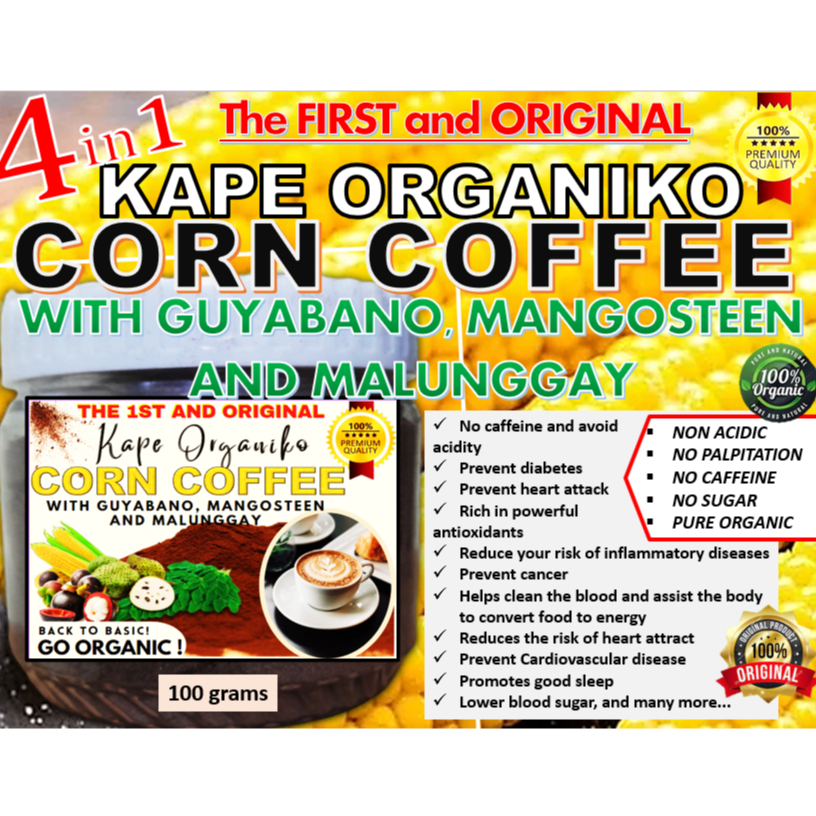 KAPE ORGANIKO CORN COFFEE 4 IN 1 - 100 GRAMS - ANTI DIABETES, ANTI ...