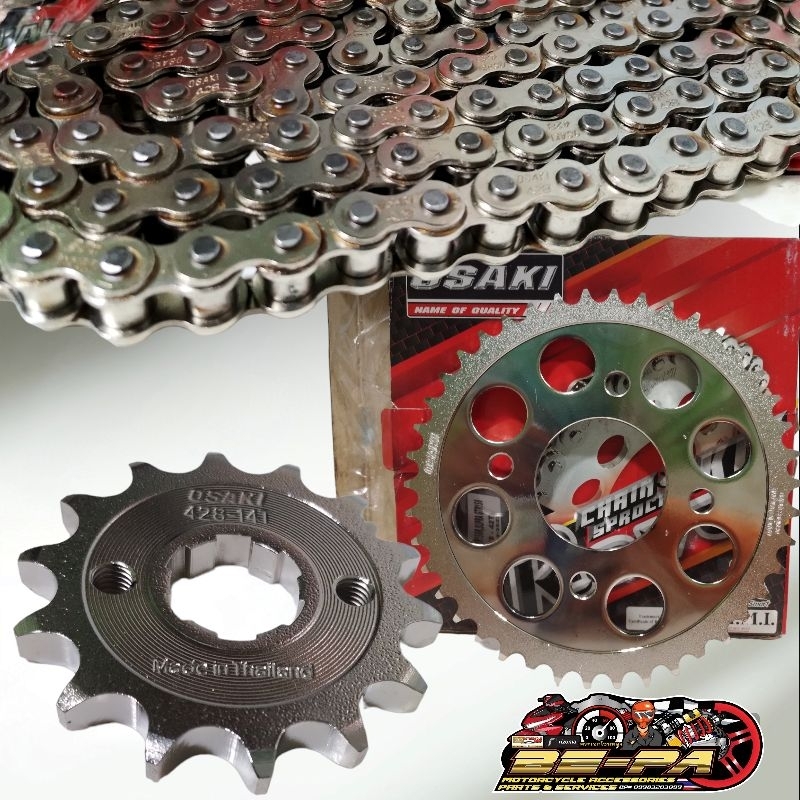 OSAKI Thailand: Chain & Sprocket SET for RS150; Supra; GTR150; CBR150 ...
