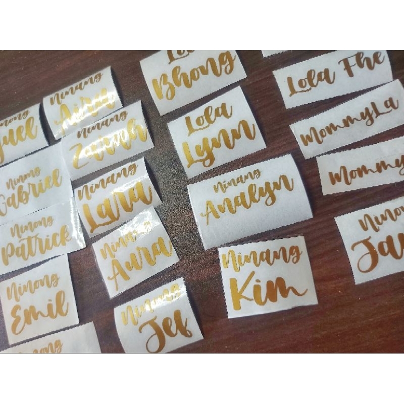 Waterproof Personalized Name Sticker Vinyl Customized Name Sticker ...