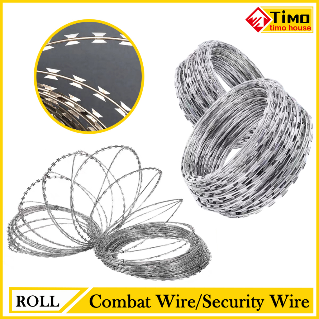 4.8KG Combat Wire Security Wire Barbed Razor Wire Heavy Duty Galvanized ...