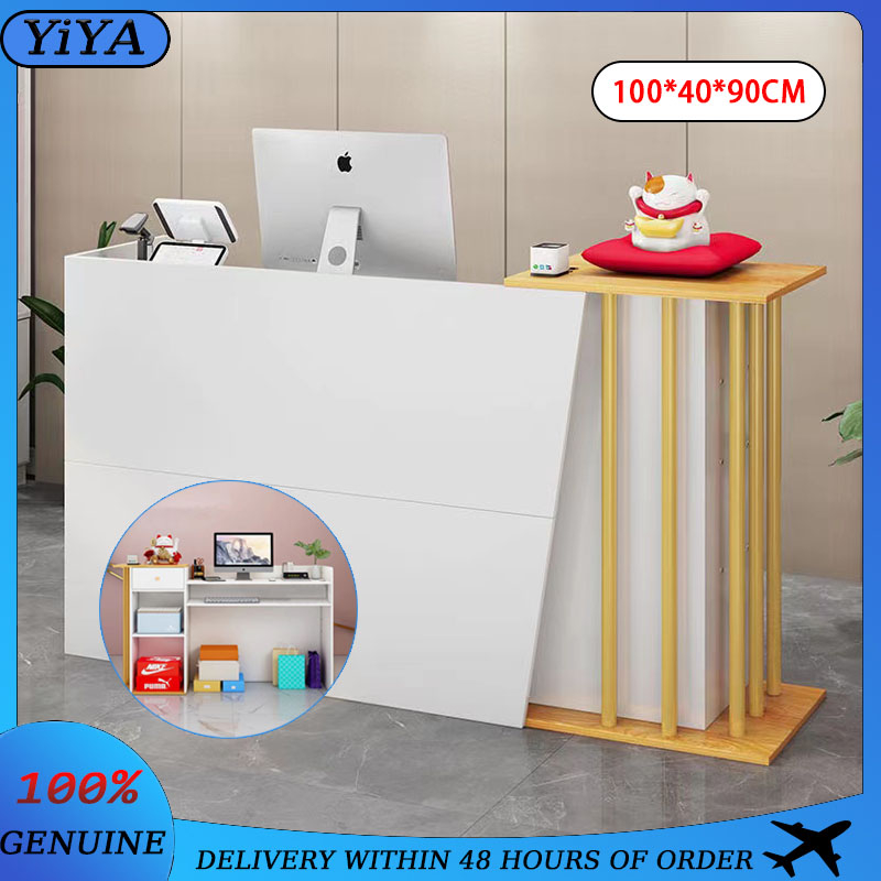 Simple modern cash cashier table desk counter shop small company front ...
