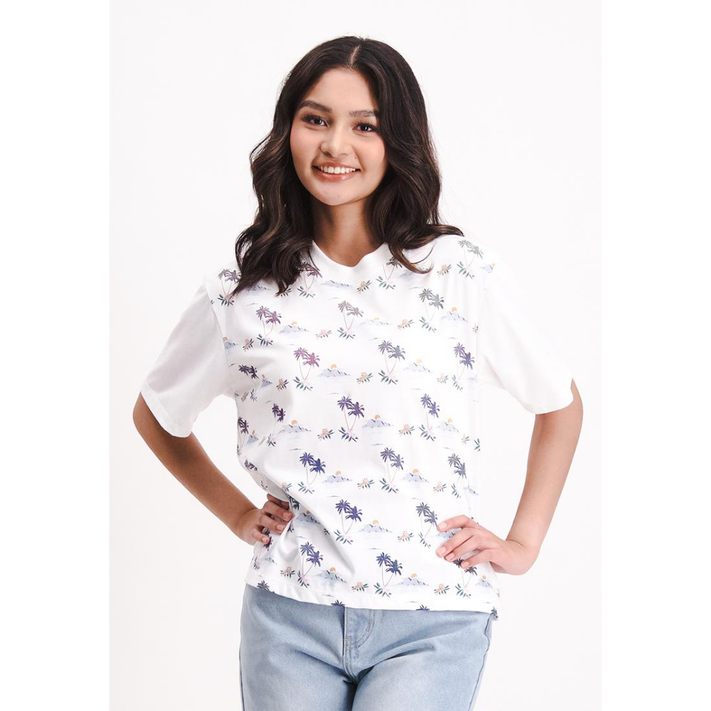BENCH/ - YOF0043 - Women's Oversized Cropped Graphic Tee | Shopee ...