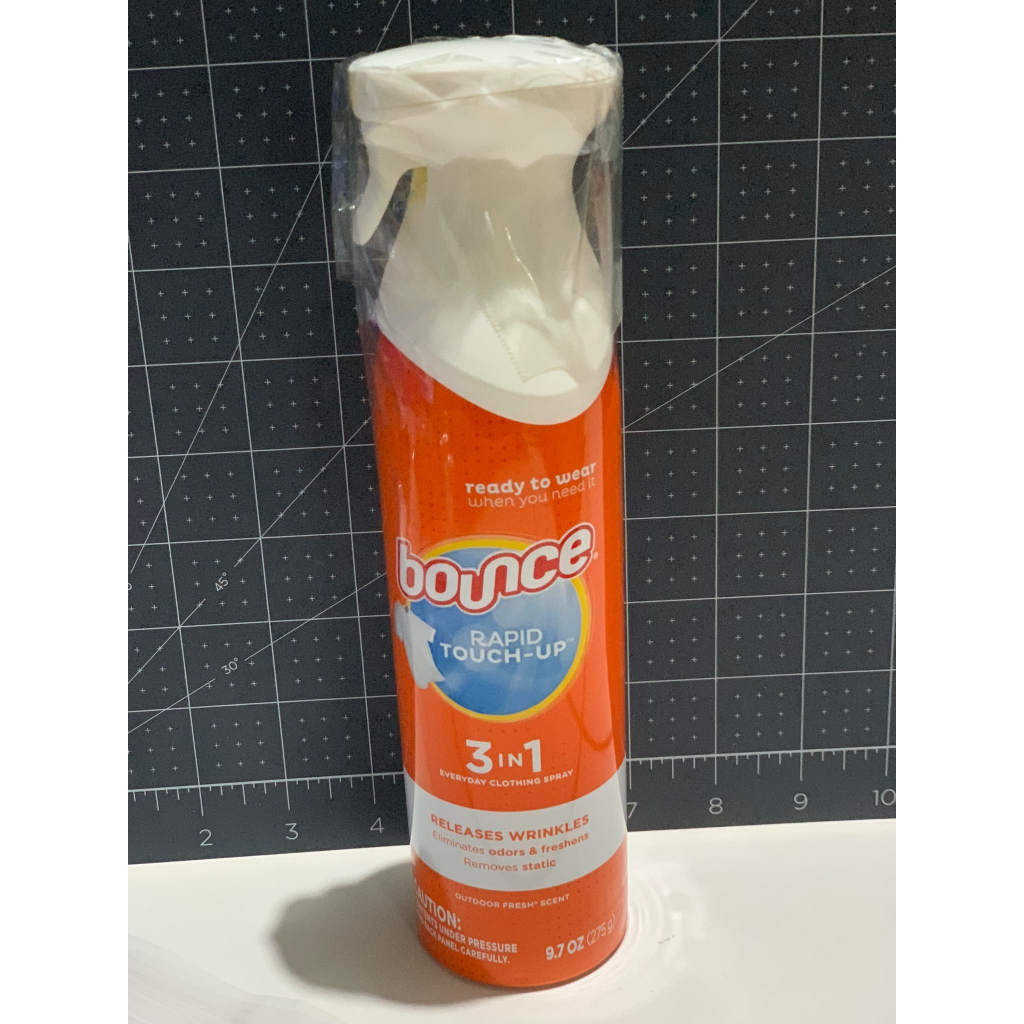 Bounce Wrinkle Release Spray, 3 in 1 Odor Eliminator, Anti Static and ...