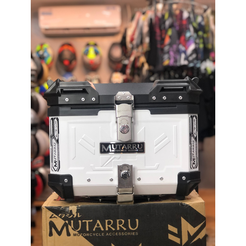 MUTARRU 45 / 55 LITERS ALLOY TOP BOX WITH BACKREST BLACK COLOR. 45L AND ...