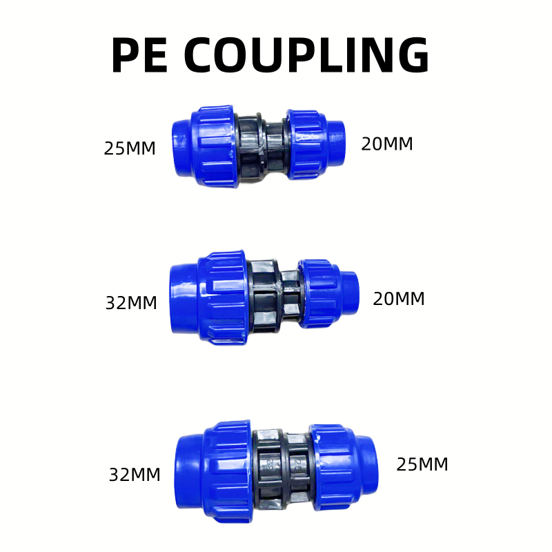 PE Compression Fittings reducer hdpe pvc pipe elbow tee coupling valve female male | Shopee ...