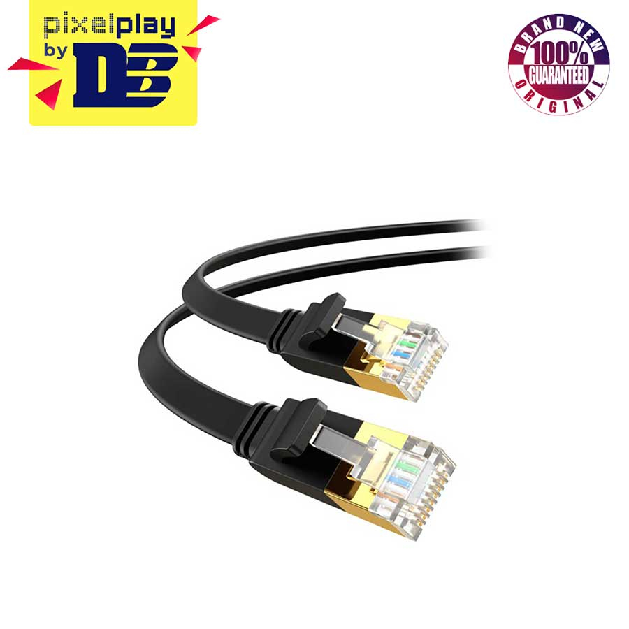 UGreen CAT7 U/FTP Flat Ethernet Cable - 2m (Black) (NW106/11261) | Shopee Philippines