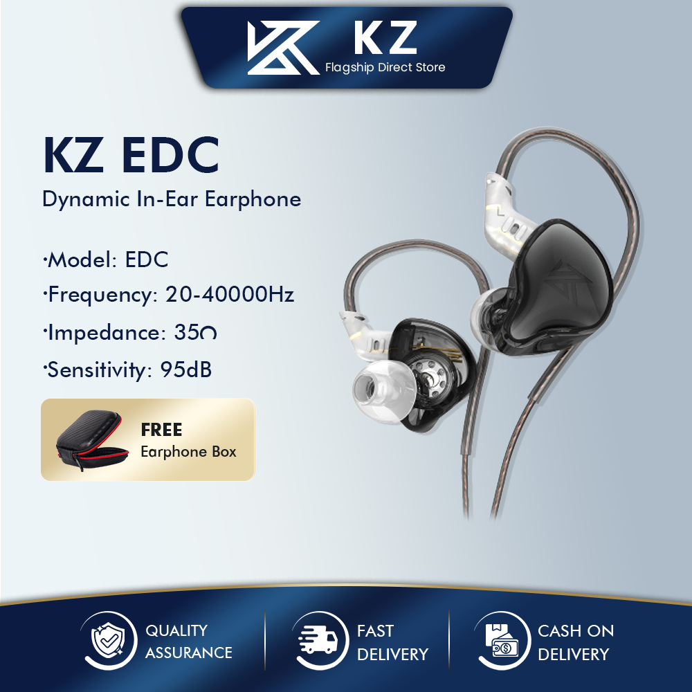 KZ EDC Dynamic Bass In-ear HIFI DJ Sports Headset Wired Stereo Noise ...