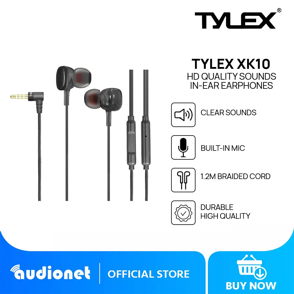 Tylex XK10 In-Ear Earphones | Clear Sounds | Built-In HD Microphone | 3 ...