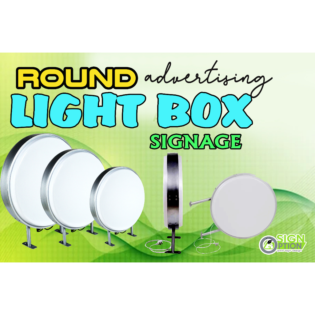 Round signage Led Double Side Acrylic Round Shape Circular Circle Light ...