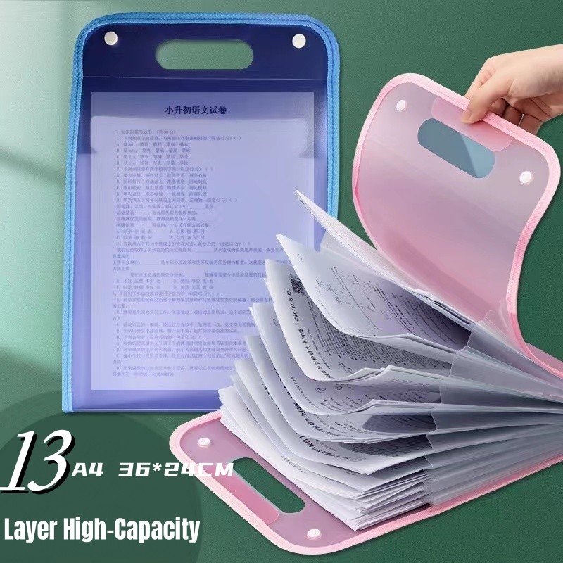 Expanding Clear Book Paper Organizers 13 Pockets Large Capacity ...