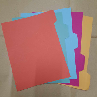 Colored File Divider ( 10sets ) - Long, A4 & Short - 50pcs | Shopee ...