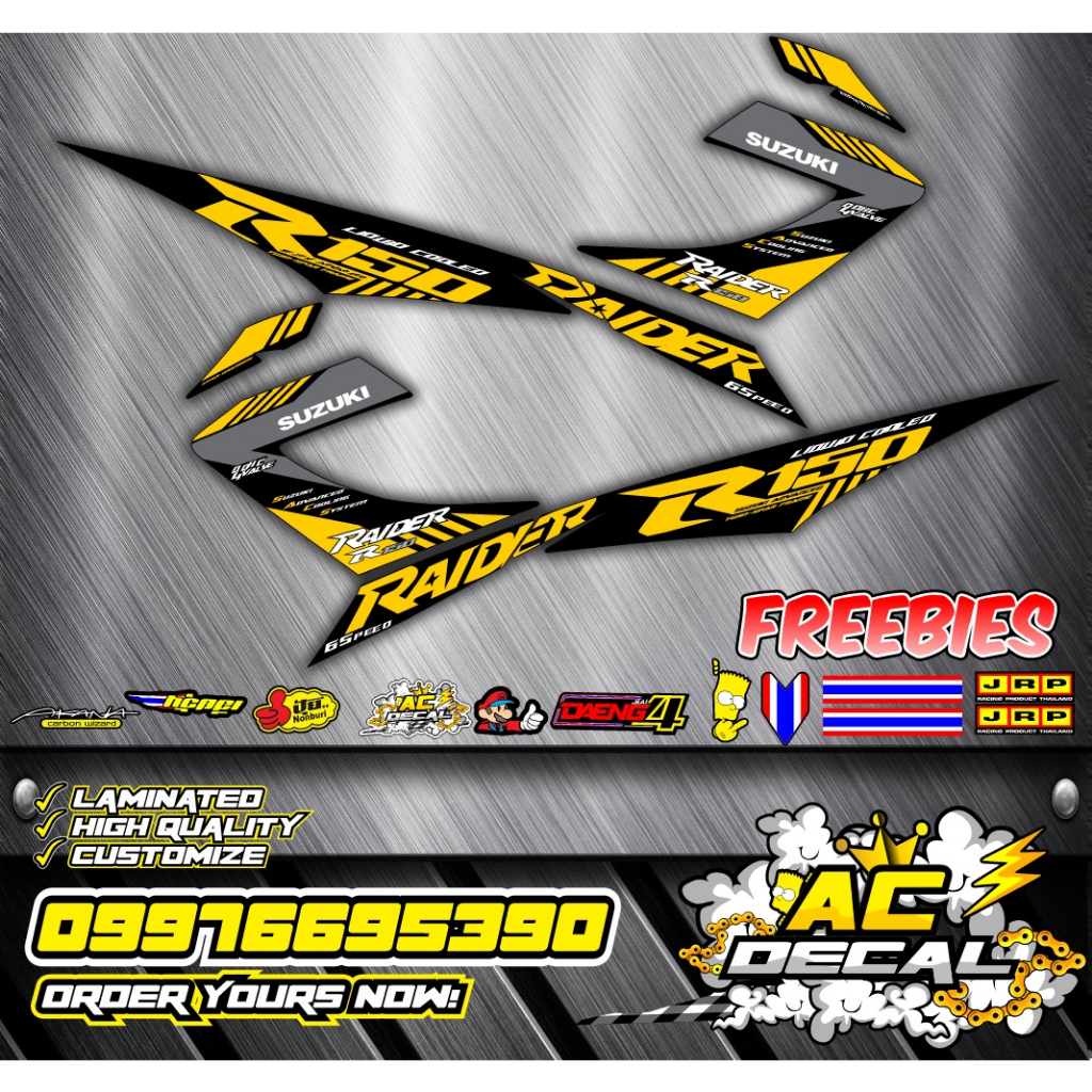 Suzuki Raider 150 Decal latest design | Shopee Philippines