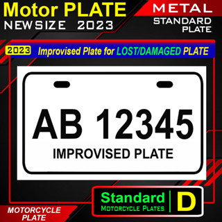 METAL - NEW SIZE Motorcycle Temporary Plate (LTO Size 2021 for ...