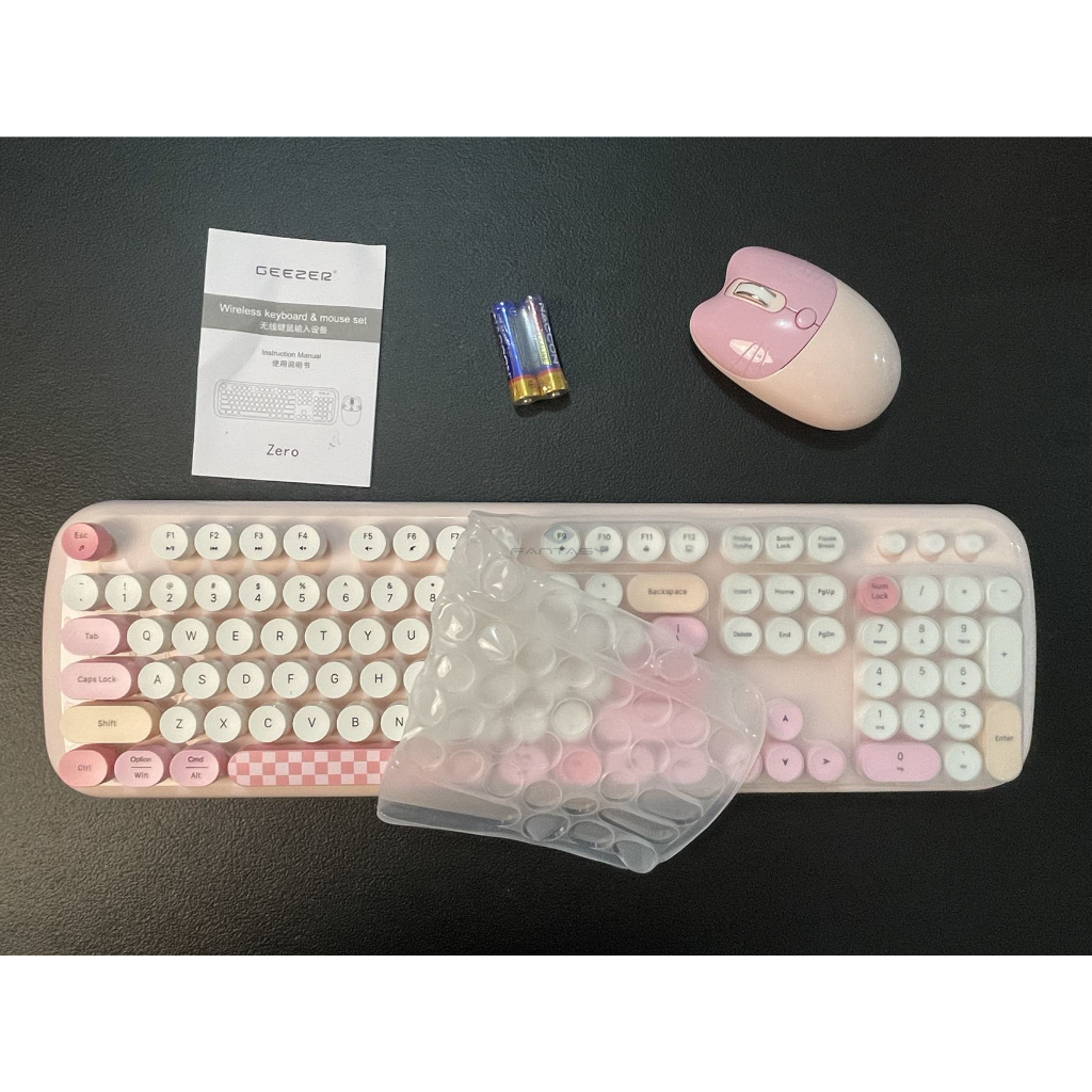 Mofii Geezer Zero Cute Compact Wireless Keyboard And Mouse Combo Plug And Play For Pc Laptop