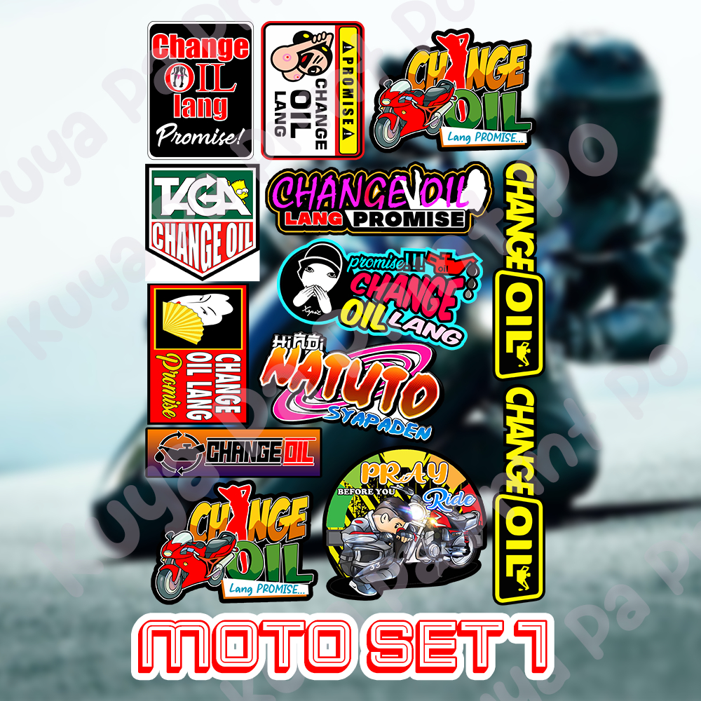(13 Pcs) Motorcycle Vinyl Waterproof Stickers (Moto Set 1) | Shopee ...
