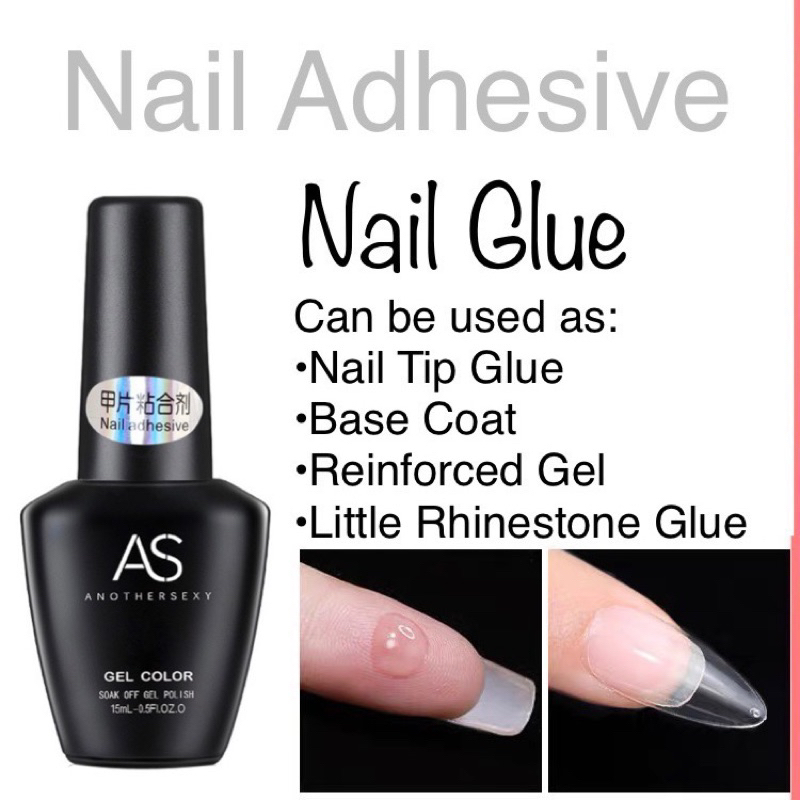 AS multifunctional nail adhesive nail glue base gel reinforced gel 15ml ...