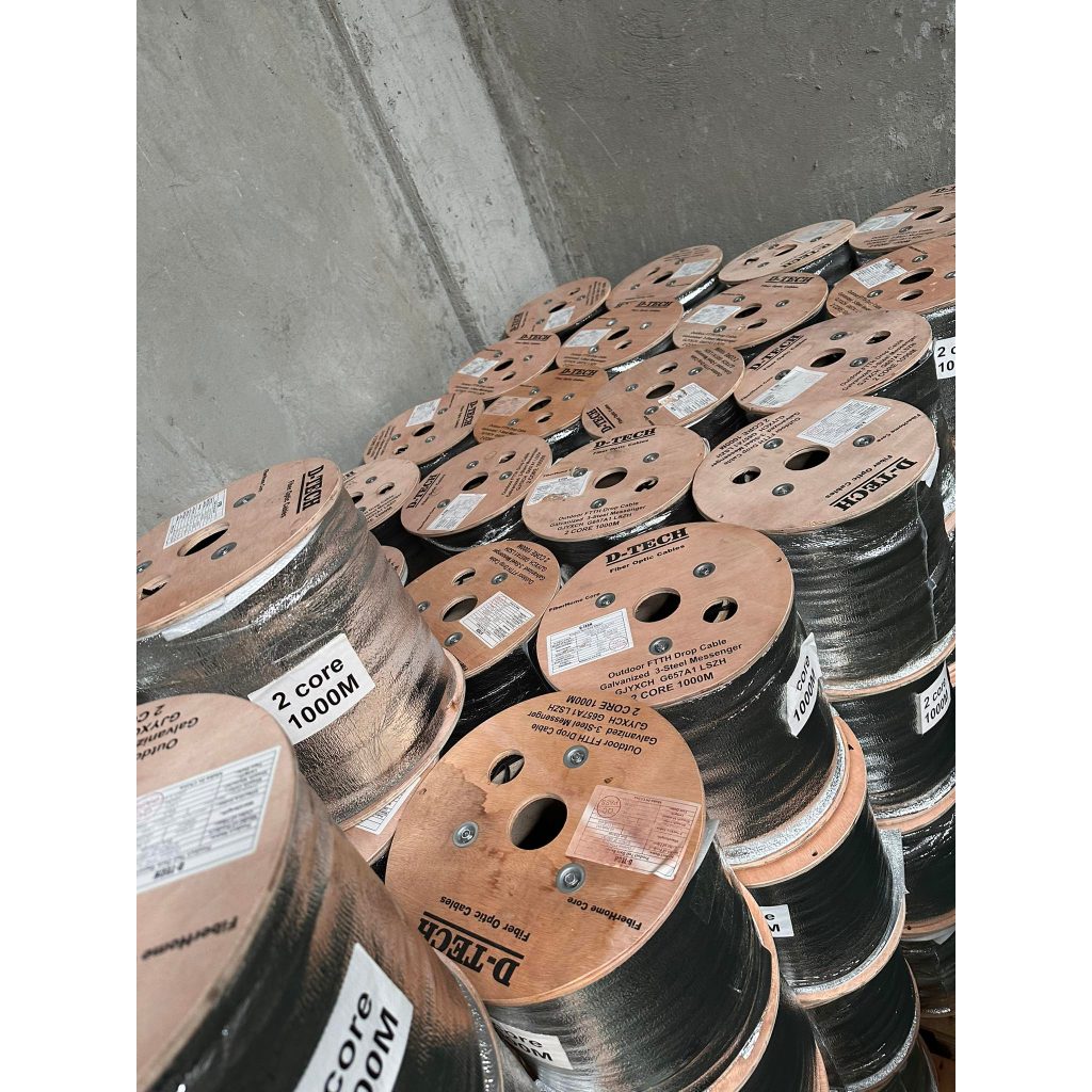 D-Tech FTTH Fiber Drop Cable 1Core 1KM G657A1 - with 3-Steel 1.2MM ...