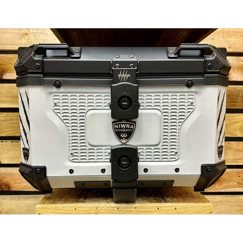 NEW ‼️ 45L-55L ALLOY TOP BOX with backrest & baseplate (COD) | Shopee ...