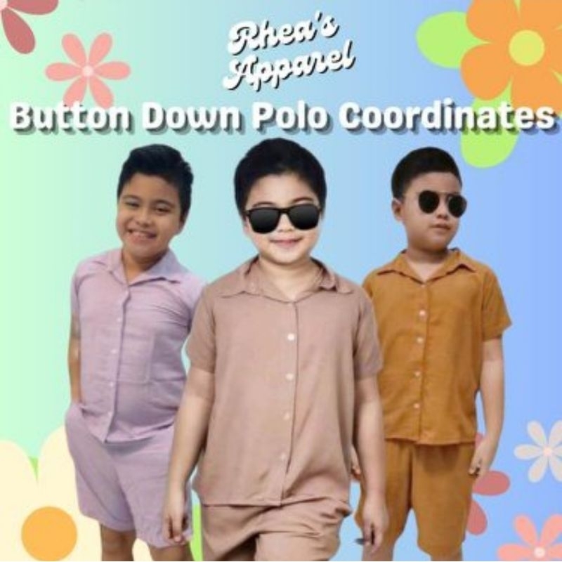 POLO COORDINATES FOR KIDS BOYS(TERNO) BASIC COLLAR | Shopee Philippines