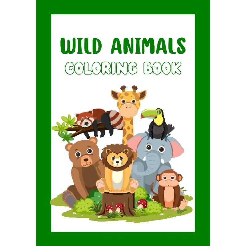 WILD ANIMALS COLORING BOOK FOR KIDS A4 SIZE | Shopee Philippines