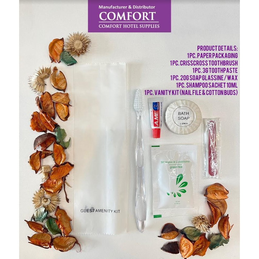 Comfort Hotel Supplies Guest Amenity Kit in Paper Packaging for Resort ...
