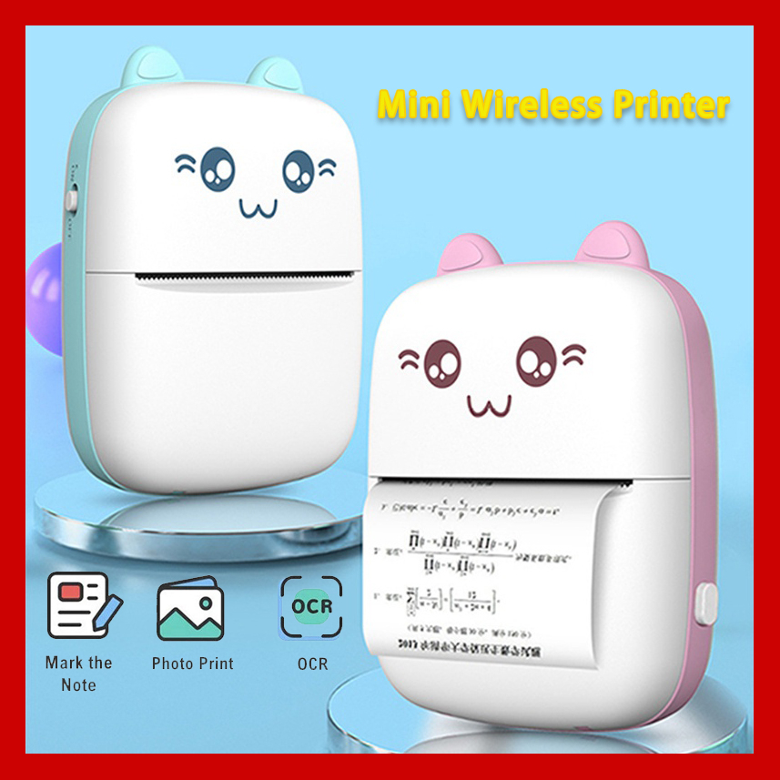 Mini Portable Thermal Printer Mobile Printer Photo Printer Home Phone ...