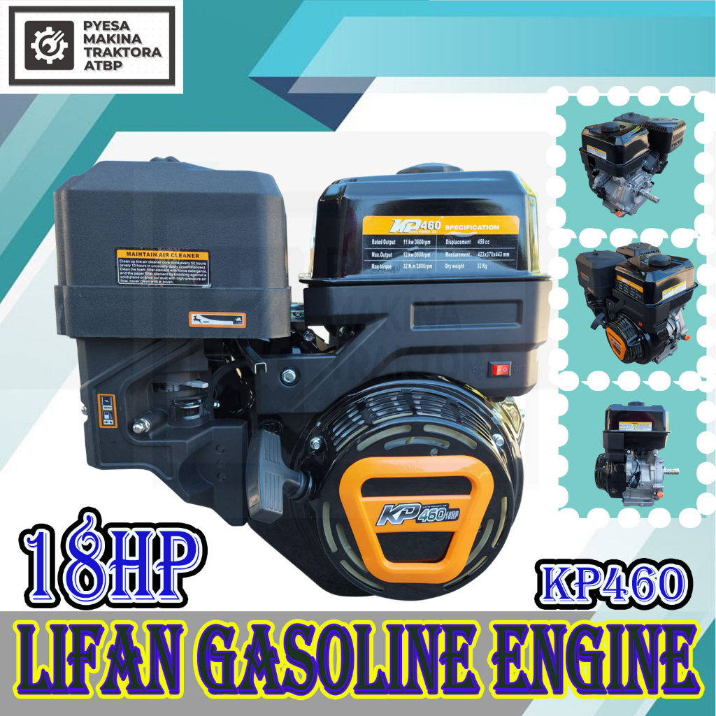 Lifan KP460 18HP 192F High Speed Water Pump Gasoline Engine Manual ...