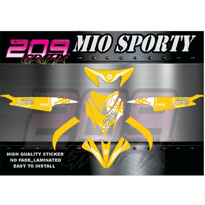 Yamaha Mio Sporty decals sticker, Laminated | Shopee Philippines