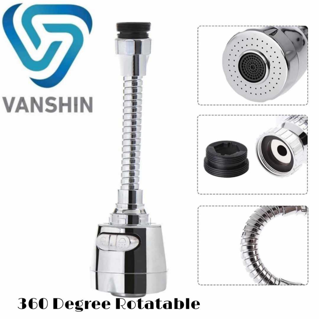 Kitchen Adjustable Flexible Faucet Taps Sprayer/360 Degree Rotatable ...