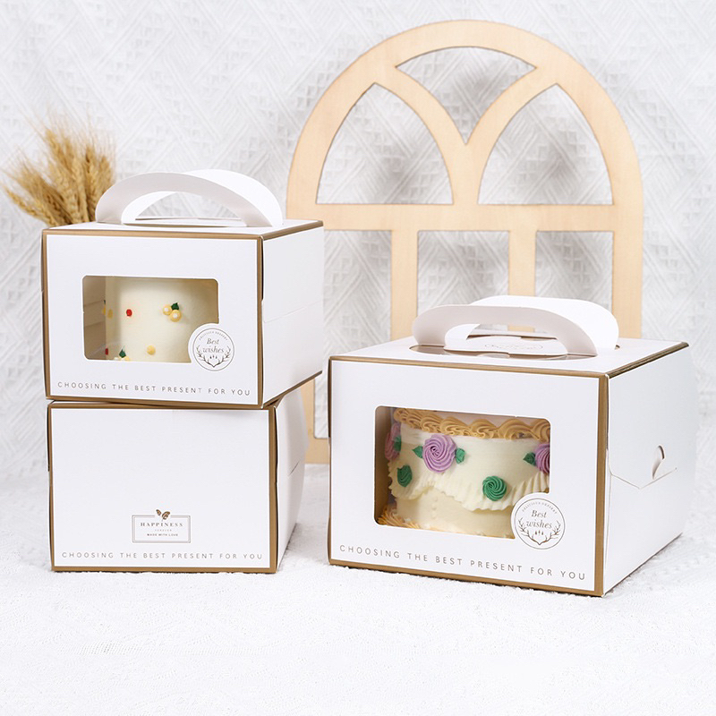 10 PCS Cake Box | Pastry Box | Bento Cake box with window 4" Cake Box ...